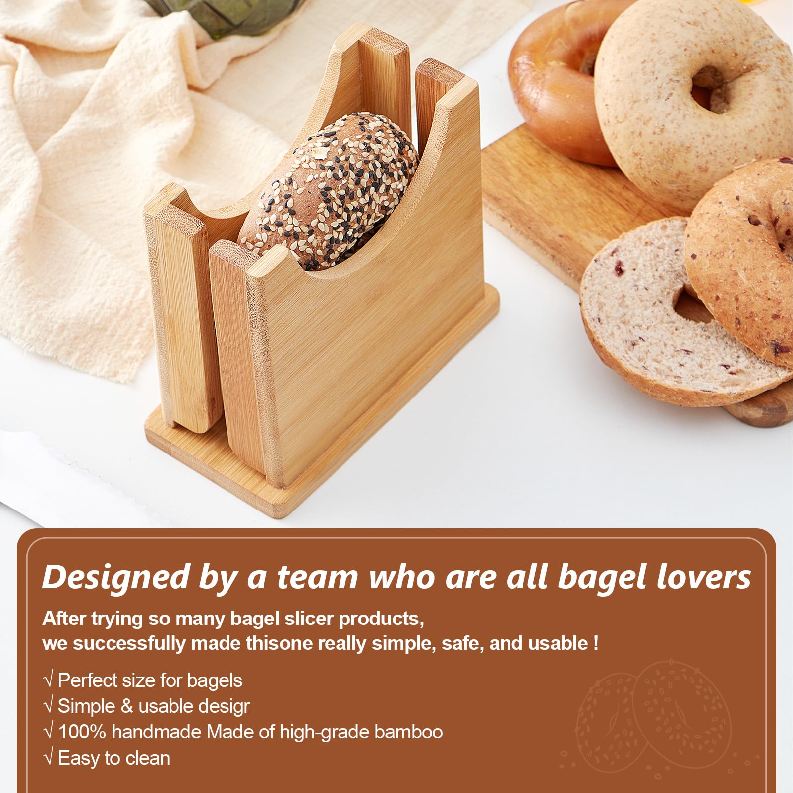 CoziCorner Precision Bagel Slicer: Effortlessly Slice and Enjoy Perfect Bagels Every Time