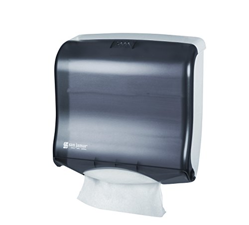 San Jamar T1755TBK Ultrafold Fusion Folded Towel Dispenser, Fits 400 Multifold/240 C-Fold Towels, Classic, Black Pearl
