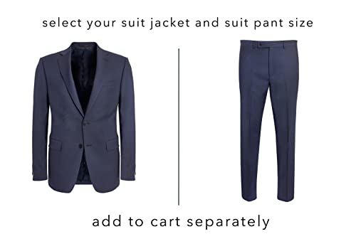 Calvin Klein Men's Slim Fit Suit Separates, Solid Medium Blue, 32W x 30L