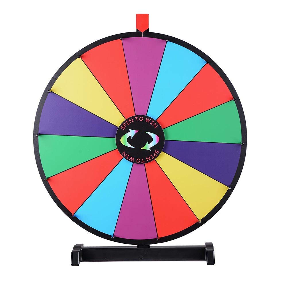 WinSpin 19"x30" Prize Drop Board Game and 24" Tabletop Spinning Prize Wheel Bundle