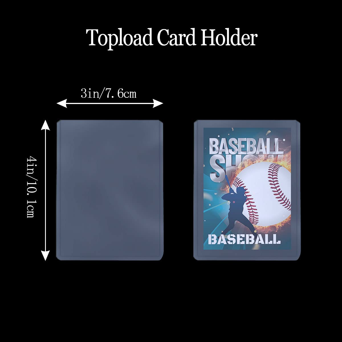 WINTRA 3" x 4" 100 Count 35pt Topload Hard Card Holder and 100 Count Penny Soft Card Sleeves Protectors Bundle for Trading and Sports Cards (100 topload + 100 Sleeves)