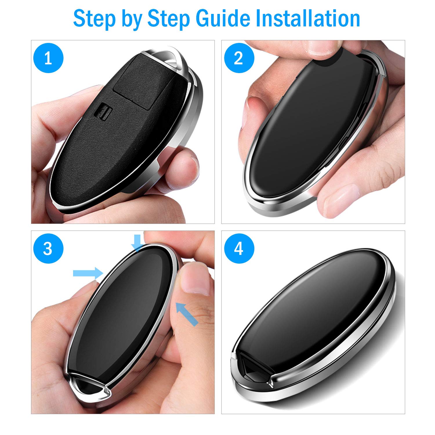 COMPONALL for Nissan Key Fob Cover, for Nissan Altima Maxima Armada Rogue