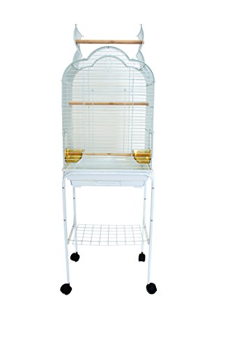 YML 5/8" Bar Spacing Small Parrot Cage, 18 x 14, White