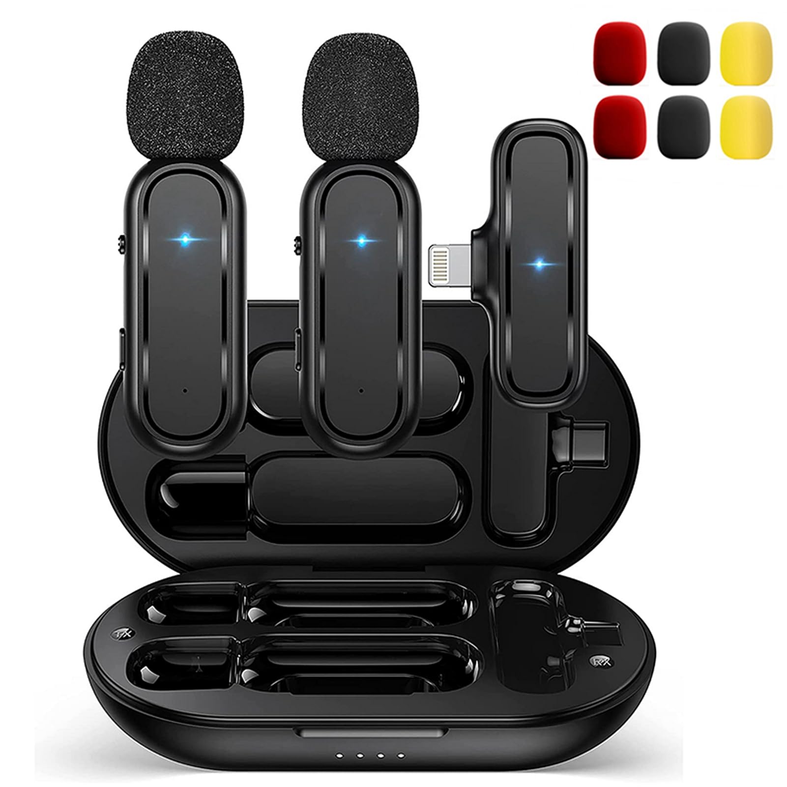 Clip On Lapel Microphone Wireless For Video Recording Vlogging, Youtube, Interview. (microphone, microphone2)