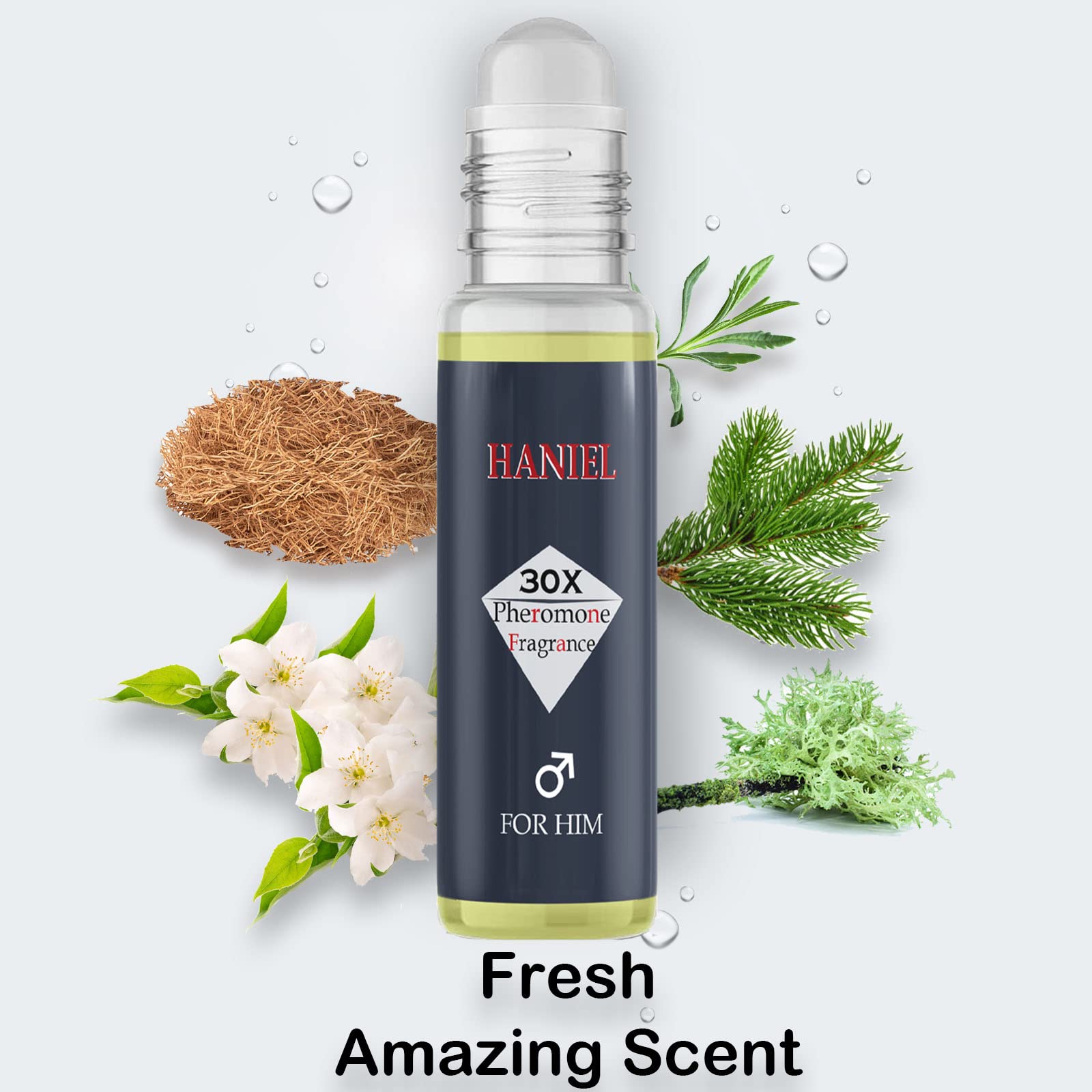 Merry Christmas, Haniel Roll on Woody Aromatic Pheromone Perfume Oil For Men Attraction Formula, Pheromone Cologne for Men, Lux cologne for men, Good Scent Stroked The Desire Innovate Show Personality Fragrance