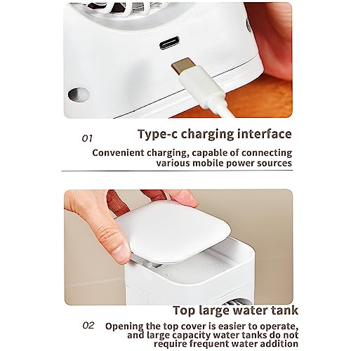 Fufafayo Home Portable Conditioner, Portable Automatic Remote Head Conditioner, USB Mini Conditioner With 3-Speed With Automatic Head Shaking For Home Office, Bedroom, Desktop