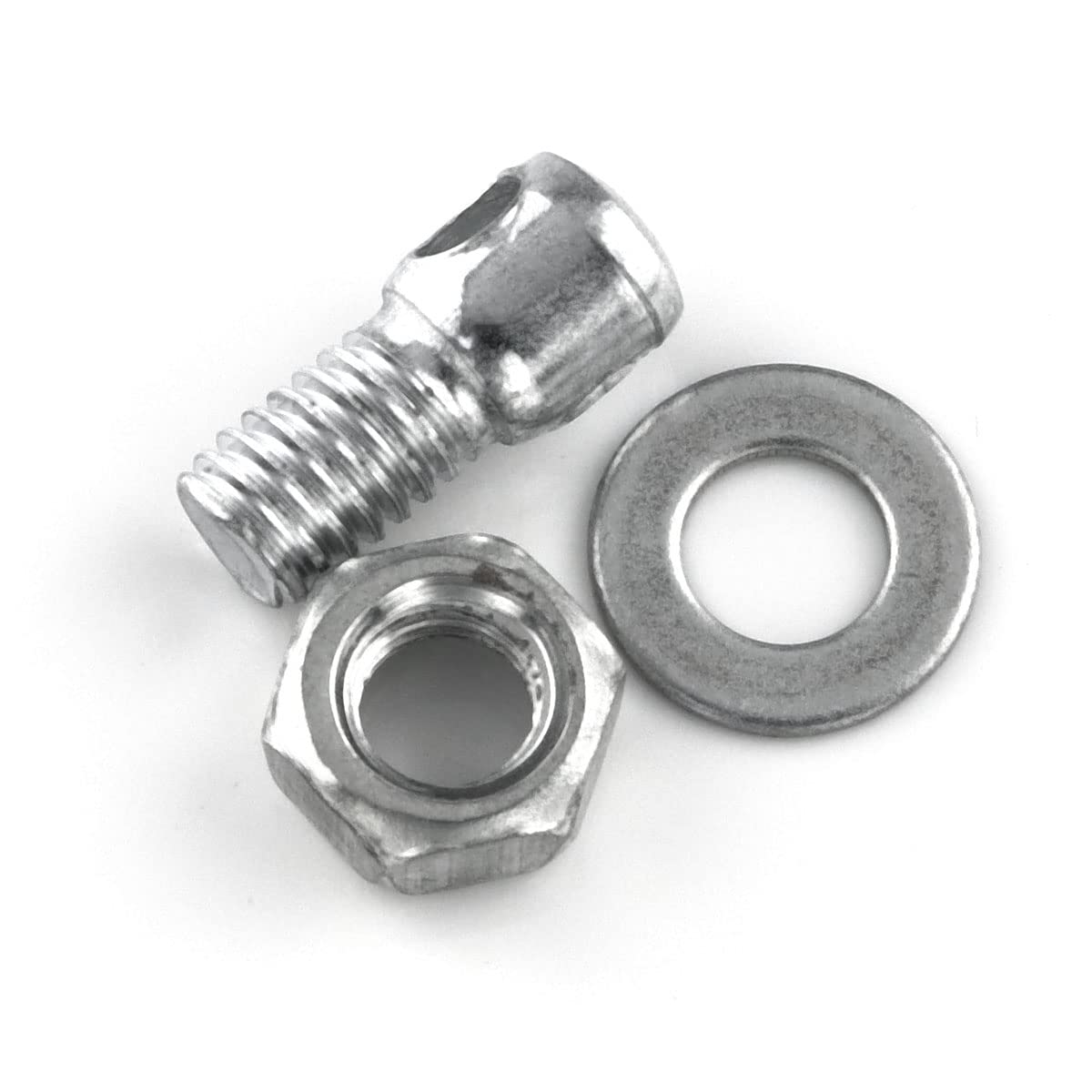 DGHAOP 8pcs Brake Cable Regulator Clamp Lock Screw Bolt Locking Screw with Nuts and Washers Bicycle Moped MTB Mountain Bike Accessory