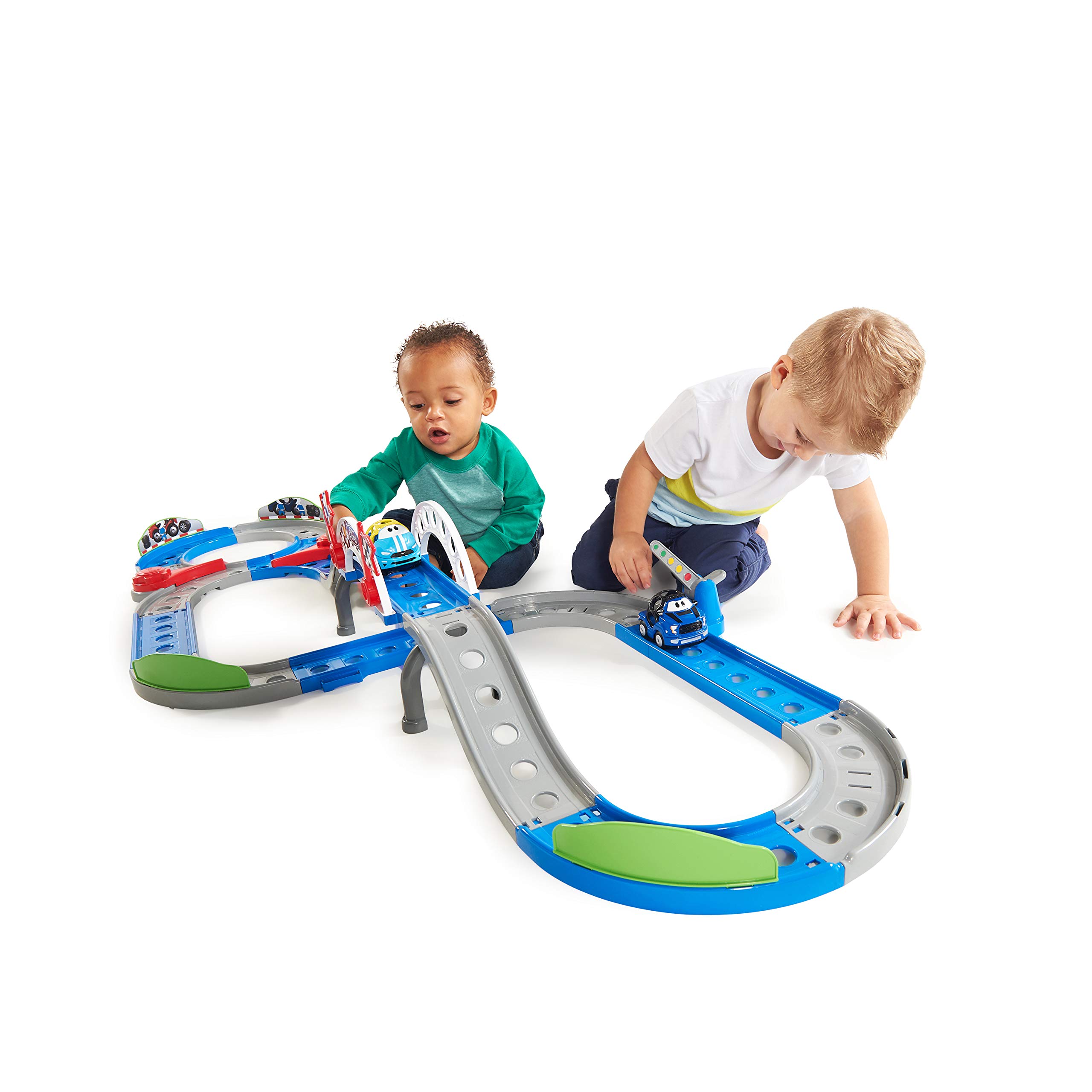 Bright Starts Ford Full Speed Raceway Go Grippers Playset Toddler Toy, 12 Months +