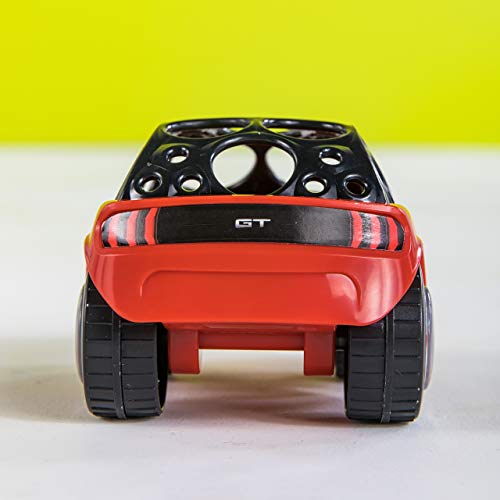 Bright Starts Ford Rattle & Roll Mustang Race Oball Car Toy Push and Go Vehicle, Easy Grasp, Ages 3 Months+, Red & Black