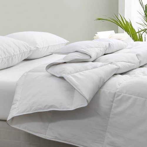 Dreamhood Lightweight Goose Feather Down Comforter Queen Size, White Down Duvet Insert Full Bedding Comforter, 100% Cotton Shell 90 X 90 Inches