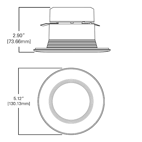 HALO RL 4 in. White Integrated LED Recessed Ceiling Light Trim at Selectable CCT (2700K-5000K), Extra Brightness (915 Lumens) (Pack of 2)