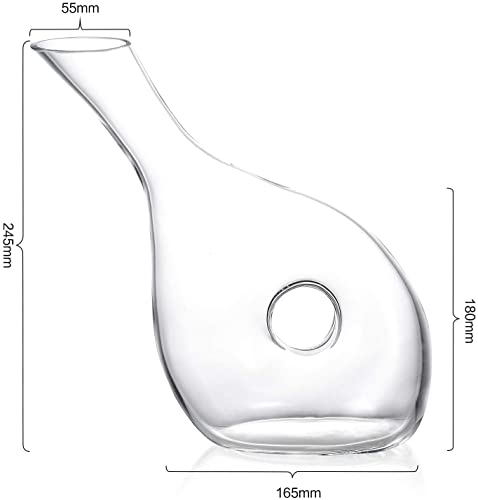 SCSXGO Wine Decanter,Crystal Wine Carafe Decanters, Wine Aerator Hand Blown Lead-free Crystal Glass Snail Shaped Design,Wine Gift Accessories