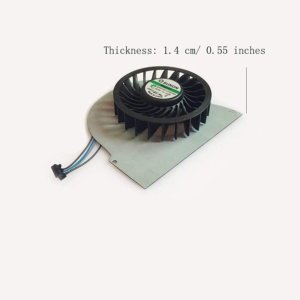 CPU Cooling Fan Replacement for HP EliteBook 8570W 8560W Series Fan, 3 Screw Holes (Thickness: 1.4 cm) 4-pin