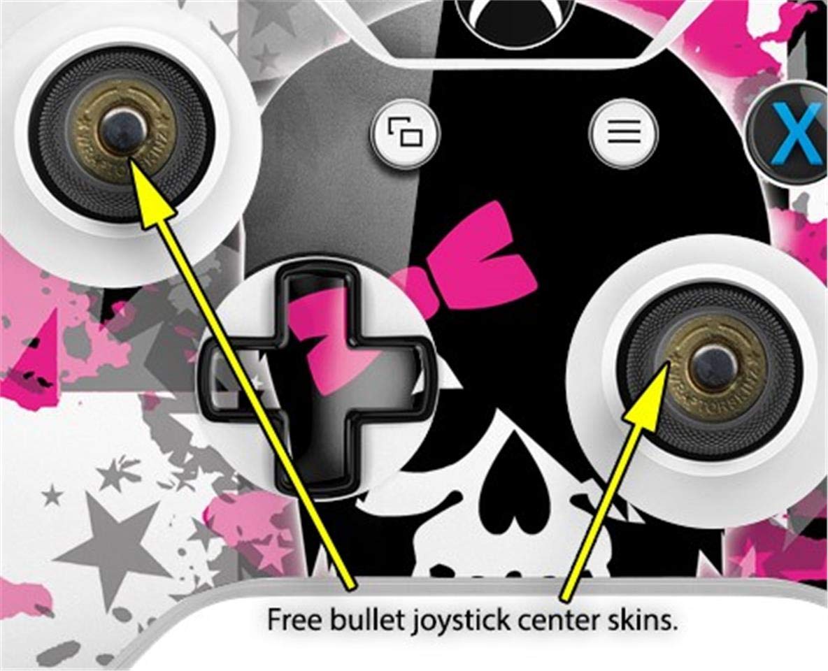 WraptorSkinz Decal Vinyl Skin Wrap compatible with XBOX One S/X Controller - Scene Kid Girl Skull (CONTROLLER NOT INCLUDED)
