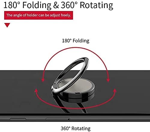 KJYFOANI for Infinix Note 30 Case, [ 1 x Tempered Glass Protective Film], Shockproof Soft Cover, with [360° Rotation Ring Kickstand] Case for Infinix Note 30 (6.78") - Moon Night