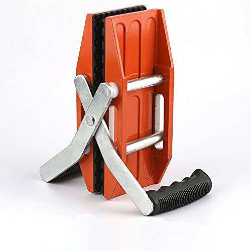 E-Found 2PCS Doubld Handed Carrying Clamps,2.36 inch Granite Stone Panel Carriers Lifing Tools for Granite Stone Quartz Worktops Slabs Marble with Rubber-lined 770lbs Moving Glass Clamp