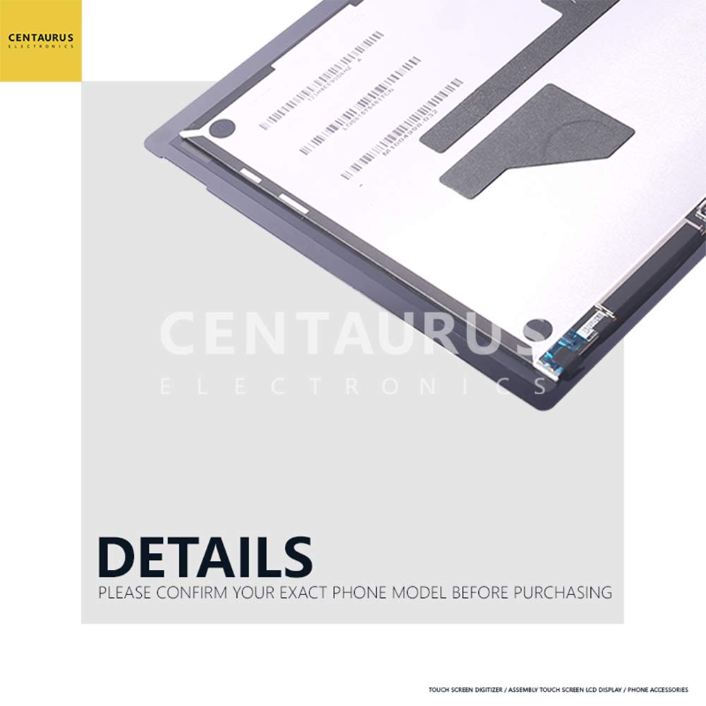 CENTAURUS Replacement for Microsoft Surface Pro 6 LCD Display Touch Screen Digitizer Assembly Parts Compatible with Microsoft Surface Pro 6 1807 1809 1796 LP123WQ1 (SP) (A1) 2736 x 1824 12.3 inch