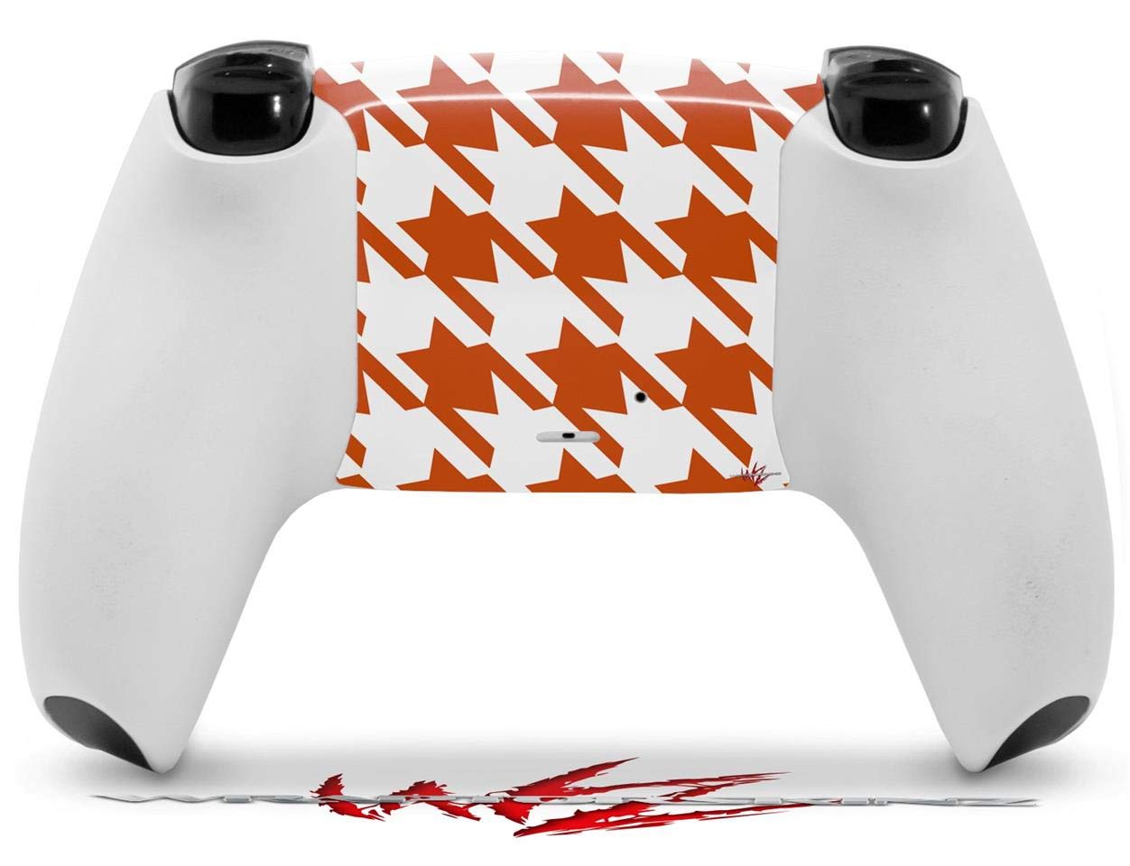 WraptorSkinz Skin Wrap compatible with Sony PS5 DualSense Controller Houndstooth Burnt Orange (CONTROLLER NOT INCLUDED)