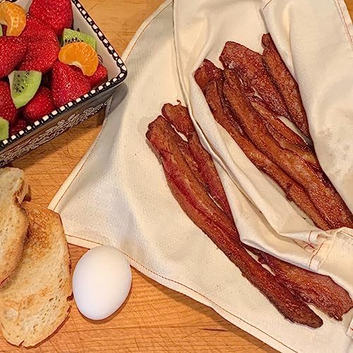 Grease Absorber / 5 PACK Paper Towel Replacement/Organic Cotton/Microwave Safe/Machine Washable/Bacon Sponge/Fried Food Sponge
