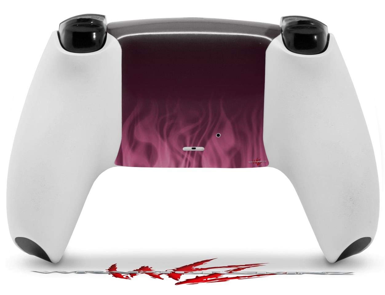WraptorSkinz Skin Wrap compatible with Sony PS5 DualSense Controller Fire Pink (CONTROLLER NOT INCLUDED)