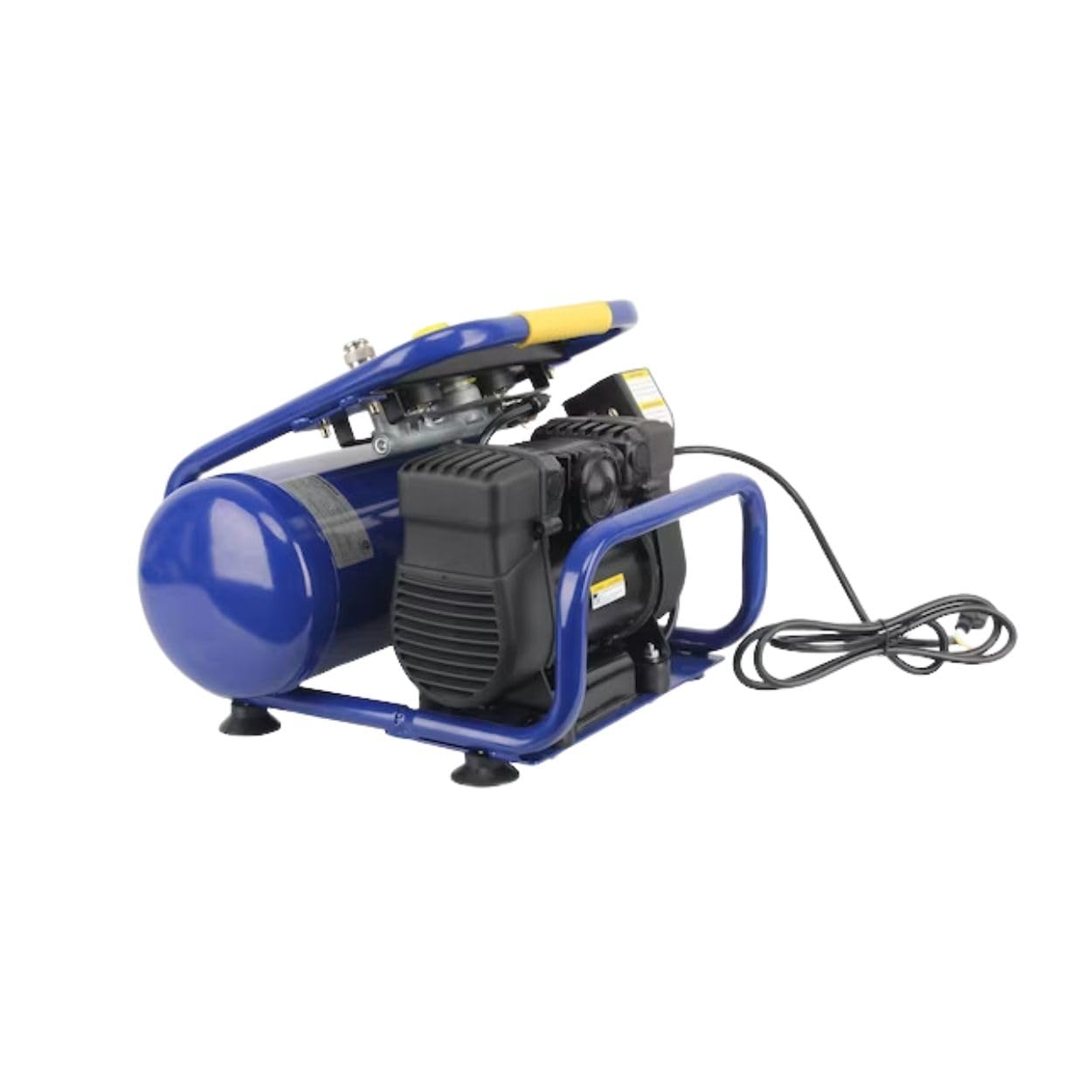 Goodyear 2 Gallon Quiet Portable Roll Cage Design Air Compressor - 125 PSI, 0.5 HP Motor, Oil-Free Pump, 58 dBA - TAW0508S