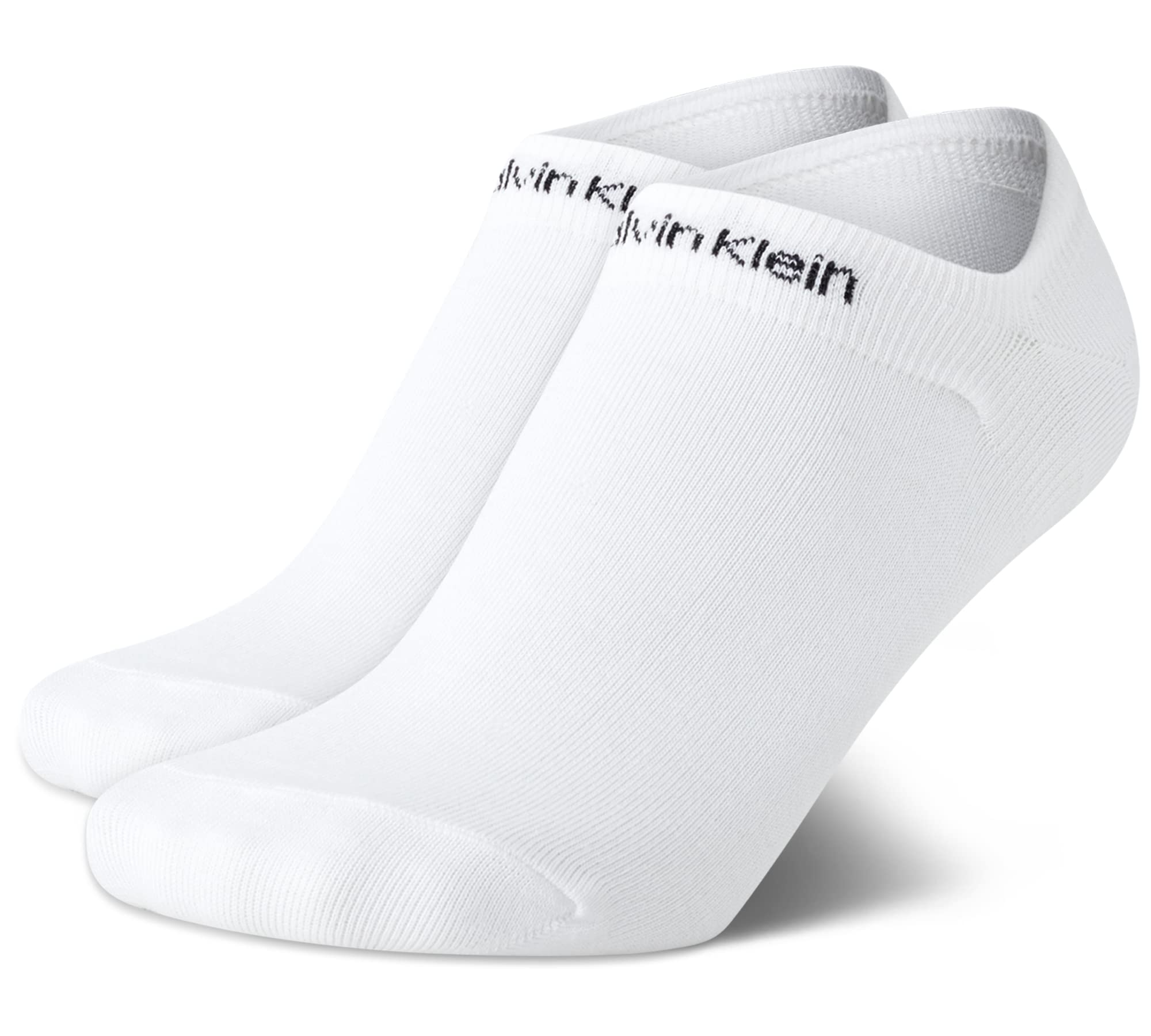 Calvin Klein Women's 2 Pack Performance Coolmax Cotton Heel Gripper Liner Socks, White, Shoe Size: 6-9.5