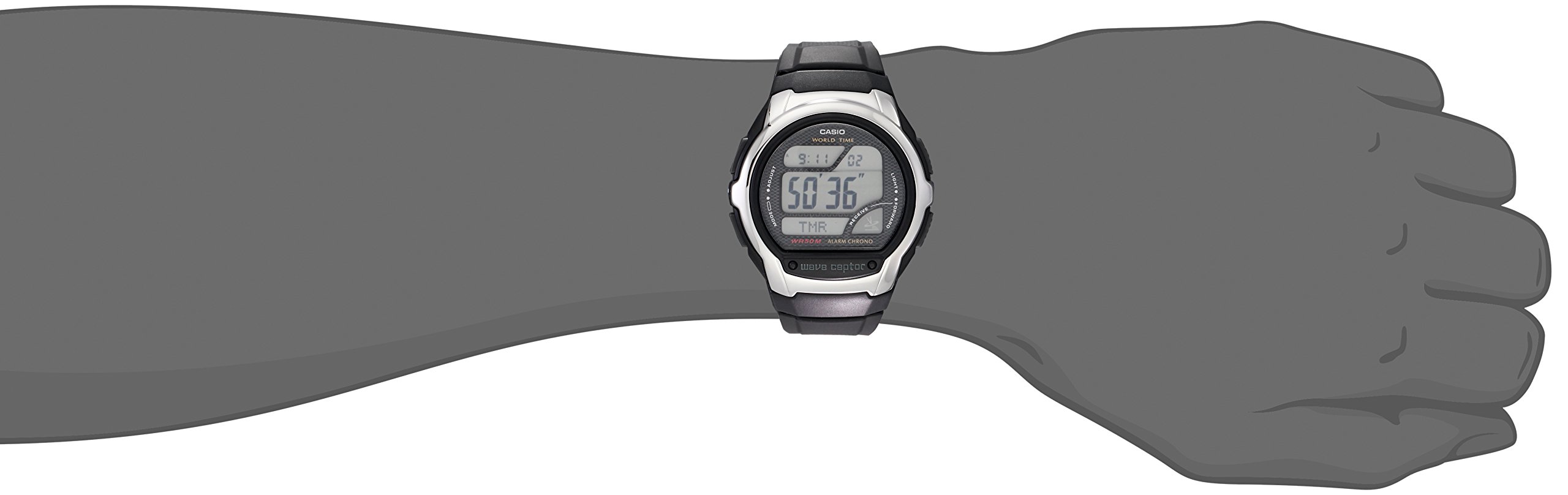 Casio Men's WV58A-1AVCR Waveceptor Black Resin Band Digital Watch
