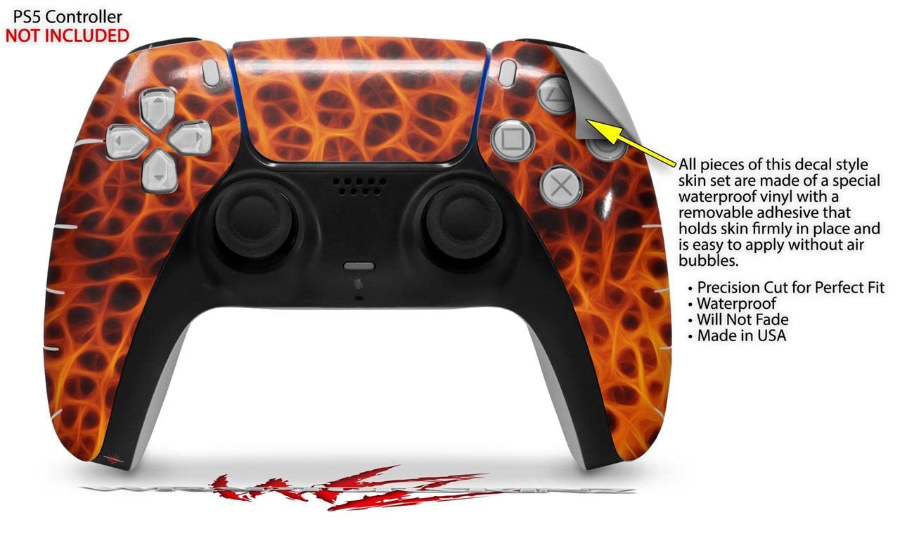 WraptorSkinz Skin Wrap compatible with Sony PS5 DualSense Controller Fractal Fur Cheetah (CONTROLLER NOT INCLUDED)