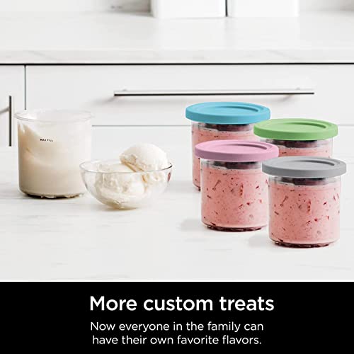 GUANGLU 8 Pack Ice Cream Pints Cup, Leak Proof Ice Cream Containers with Lids for Ninja Creami Pints NC299AM and C300 Series Ice Cream Maker