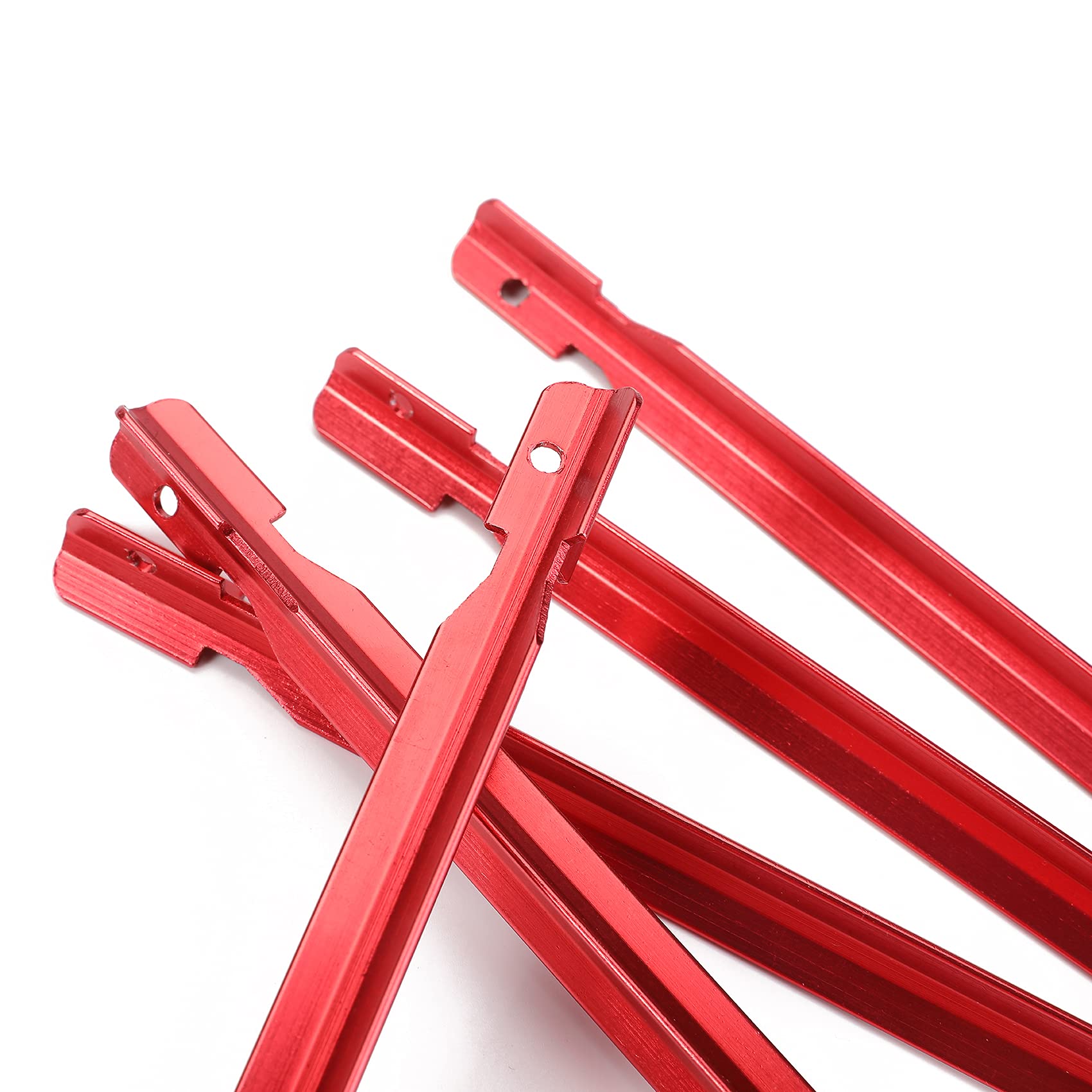 Clostnature Aluminum Tent Stakes - Heavy Duty Tent Pegs with Ropes, Ultralight Tent Stakes for Camping, Canopy(12pc Pack)