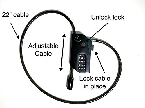 Fridge Lock, Appliance Lock, Refrigerator Lock, French Door Lock, Adjustable Cable Combination Lock, Child Safety Cabinet Lock, Lock for Cabinet, Appliance Lock, Multi-Functional Combination Lock