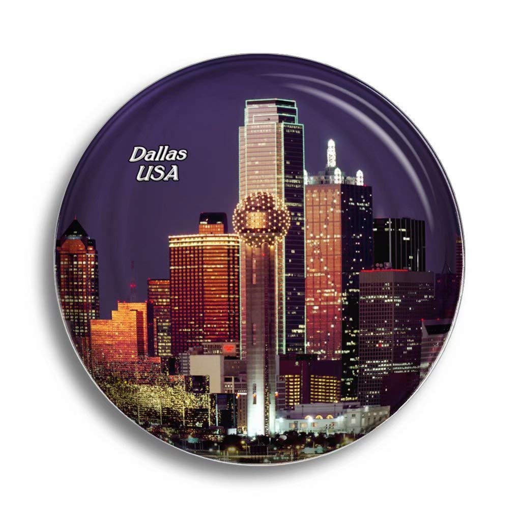 Fridge Magnet America USA Dallas Skyline Glass Magnets for Refrigerator Souvenirs Cute Crystal Magnet Decor for Whiteboard Office Home Gift