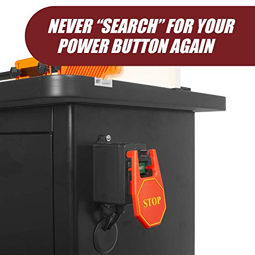 Fulton 110V Single Phase On/Off Switch with Large Stop Sign Paddle for Easy Visibility and Contact for Quick Power Downs Ideal for Router Tables Table Saws and Other Small Machinery