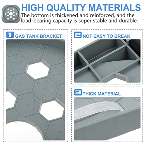 HEMOTON Gas Tank Tray Propane Tank Wheel Tray Propane Cylinder Base Gas Cylinder Fixed Shelf Propane Tank Dolly for Home Kitchen and Restaurant Use Grey