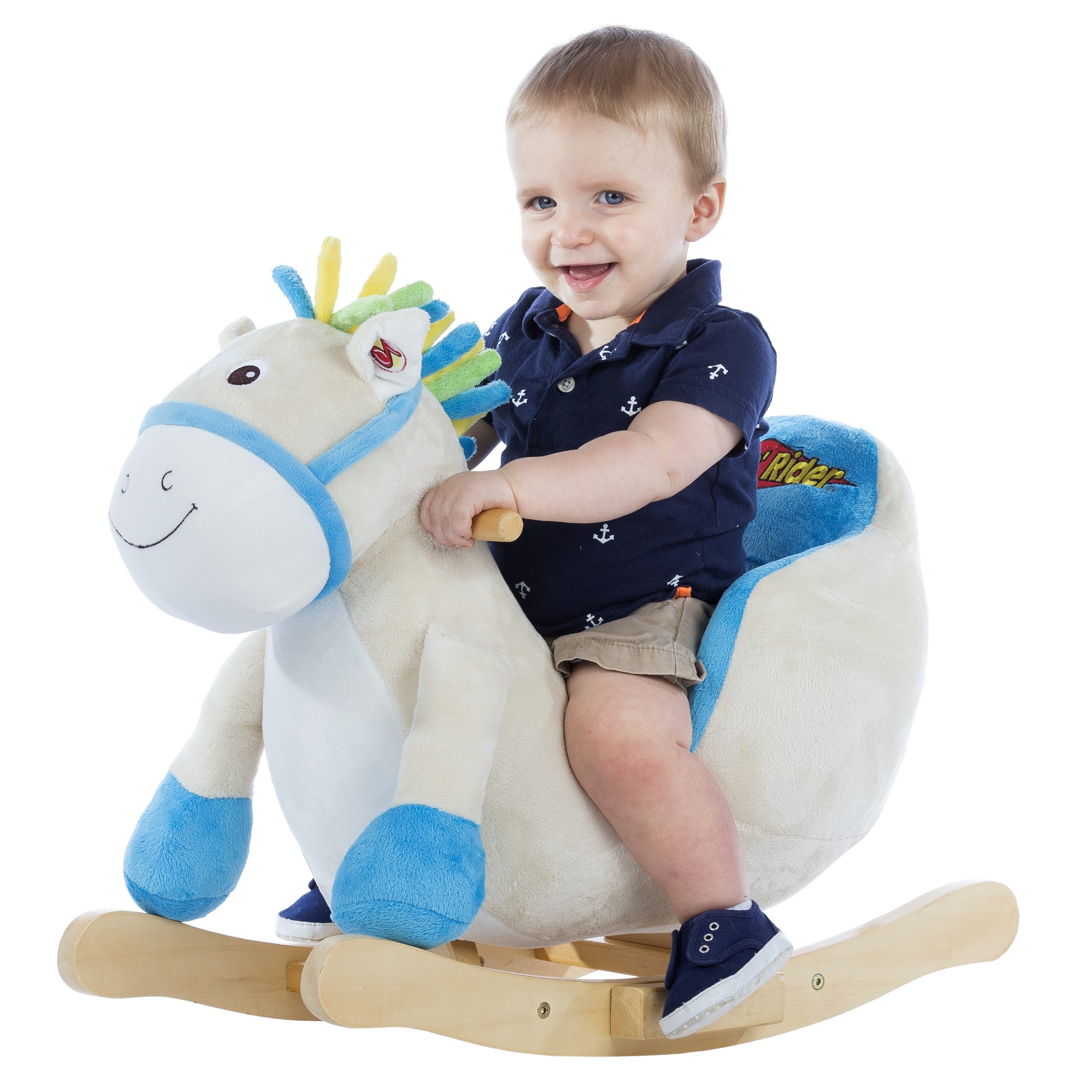 Rockin' Rider Tickles Baby Rocker Ride On Blue, Large