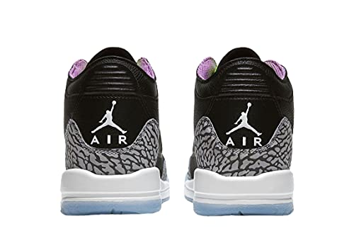 Jordan Air Jordan 3 Retro SE (Big Kid) Black/White/Electric Green/Violet Shock 6 Big Kid M