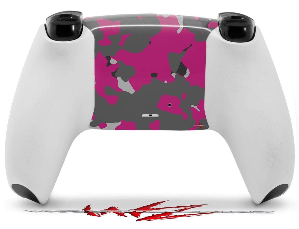 WraptorSkinz Skin Wrap compatible with Sony PS5 DualSense Controller WraptorCamo Old School Camouflage Camo Fuschia Hot Pink (CONTROLLER NOT INCLUDED)