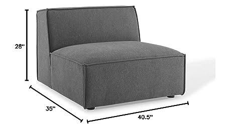 Modway EEI-3872-CHA Restore Sectional Sofa Armless Chair, Charcoal