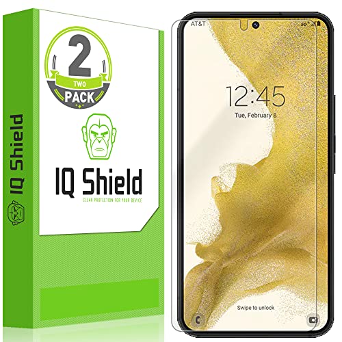 IQShield Screen Protector Compatible with Samsung Galaxy S23 5G (2-Pack) Anti-Bubble Clear TPU Film