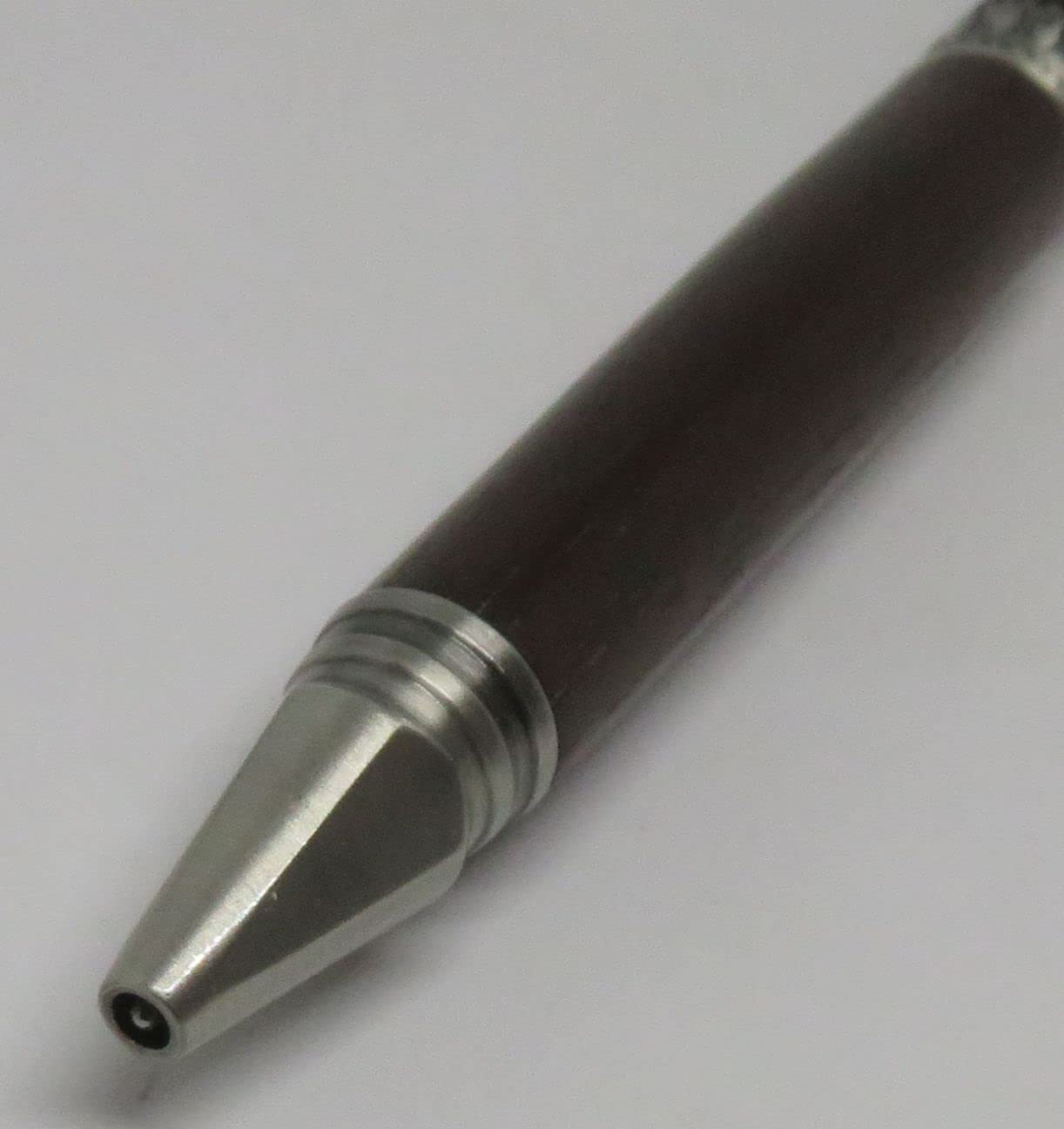 cv - Keen Handcrafted Handmade Peruvian Walnut Archery Twist Antique Pewter Pen
