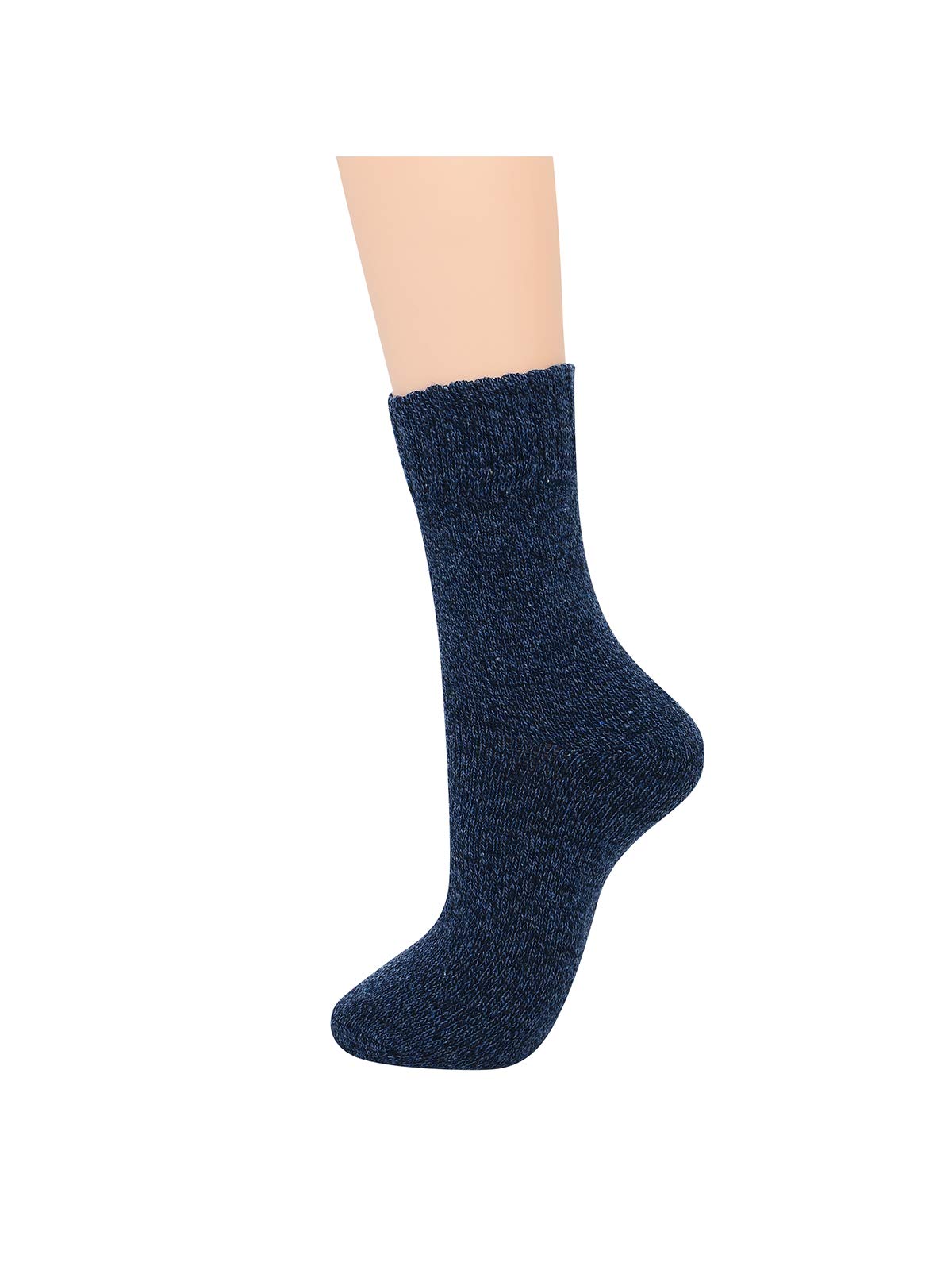 Century Star Mens Athletic Socks Retro Thick Warm Soft Wool Socks Sports Knit Pattern Winter Socks Crew Socks 5 Pairs Diamond NEW One Size