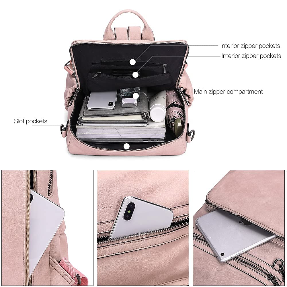 CLUCI Backpack Purse Bundles with Women Wallet