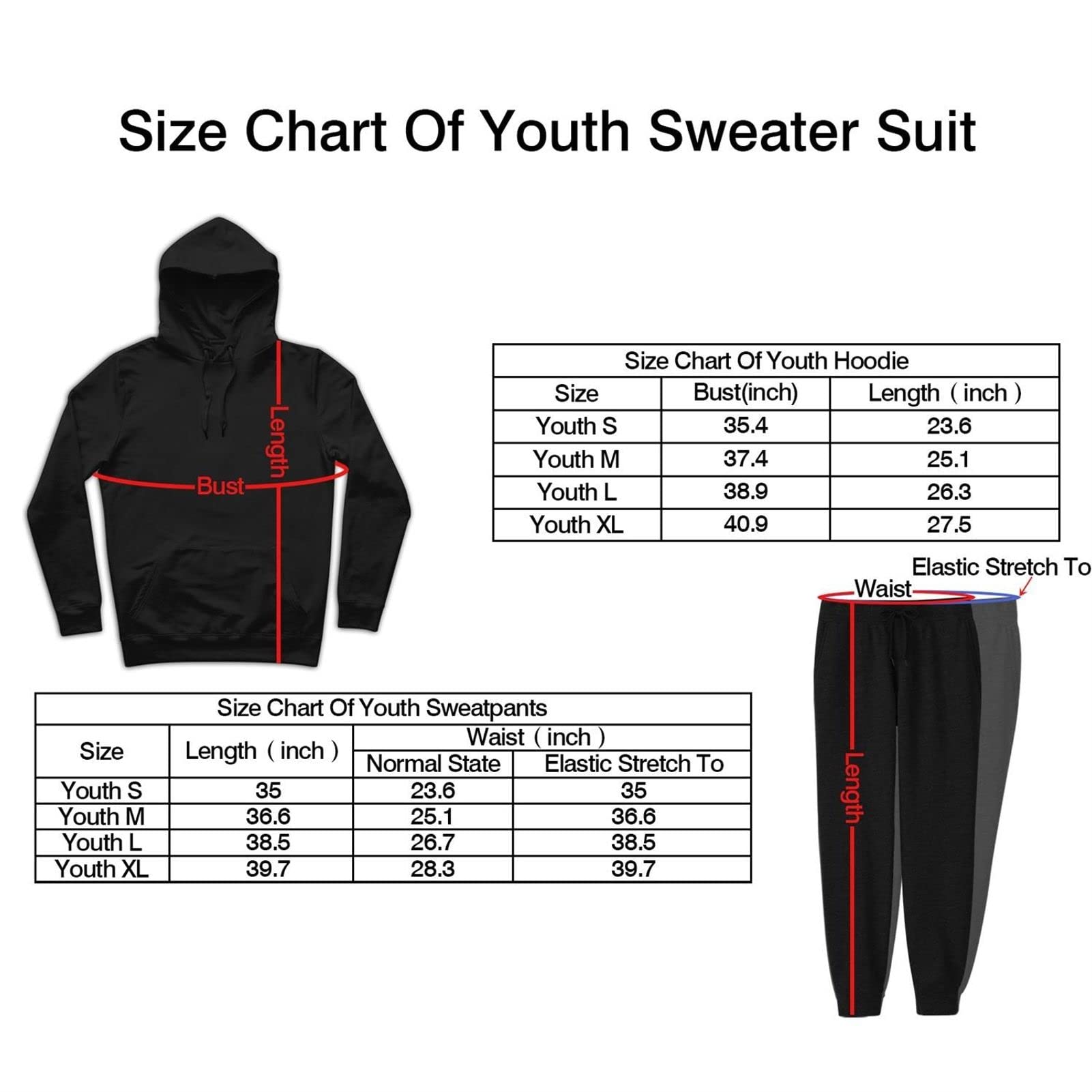 Earlean Youth Pullover Hoodies and Sweatpants 2 Piece Outfit Set Jogging Tracksuit Sweatshirt Set