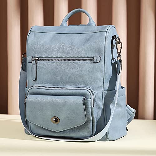 CLUCI Backpack Purse for Women Fashion Large Size Leather Backpacks Convertible Anti-theft Bag