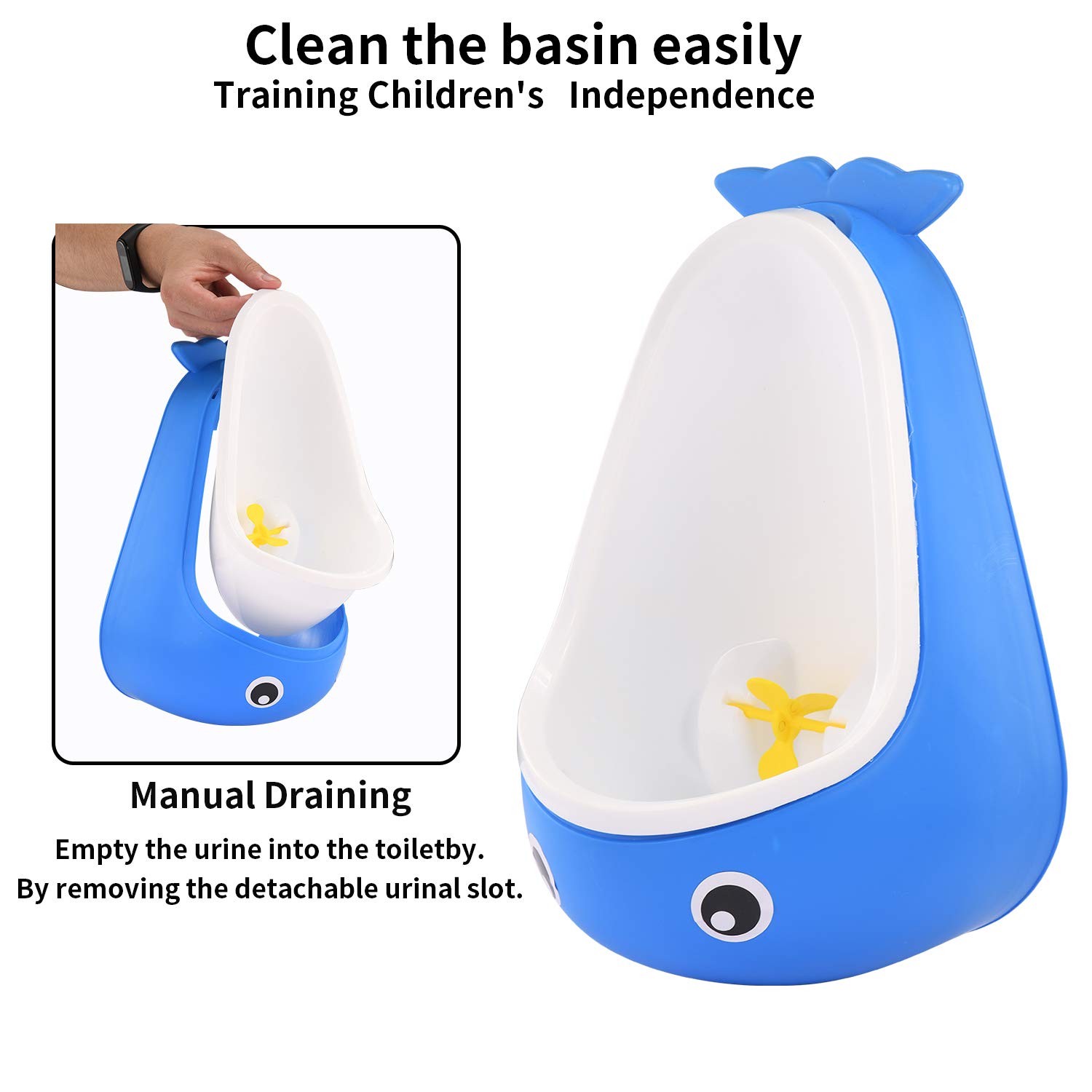 Cute Cow Urinal Potty Training for Boys with Funny Aiming Target/Portable Toilet Training, Potty Urinal Pee Trainer Urine (White)