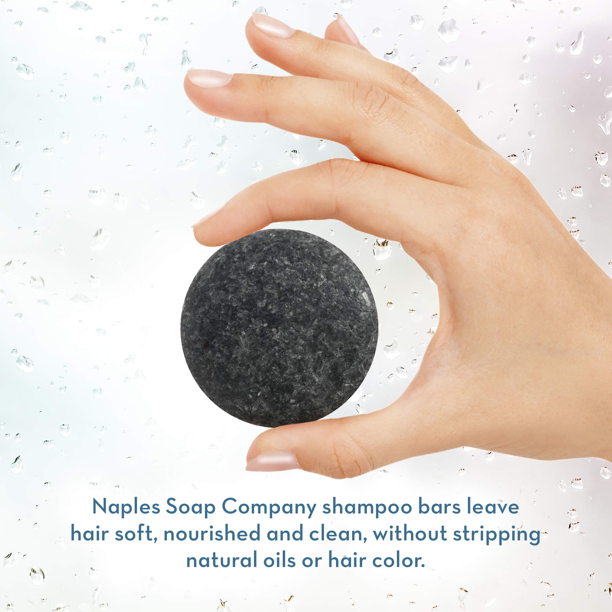 Naples Soap Company, 50-75 Use, Solid Shampoo Bar, Gentle, Eco-Friendly Haircare Helps Ensure Nourished and Healthy Hair, All Hair Types, Lavender, 1.75 oz.