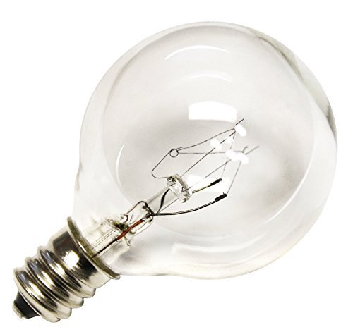 Joyin Pack of 10 Bulbs,Replacement Glass Bulbs for String Lights with G40 Clear Globe Bulbs(5W,Warm Incandescent,1.5")