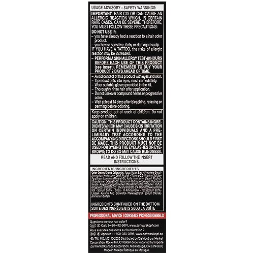 Schwarzkopf Keratin Color Permanent Hair Color Cream, 1.0 Black Onyx
