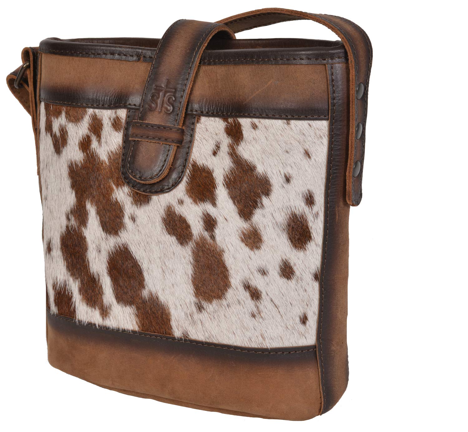 STS Ranchwear Cowhide Derby Bucket Bag Cowhide/Tornado Brown One Size