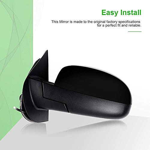 Scitoo Towing Mirrors fit for Chevy for GMC Left Driver Side Automotive Exterior Mirrors fit 2007-2013 for Chevy Silverado for GMC Sierra (07 for new body) with Power Controlling and Heated Features